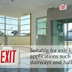 Lithonia Lighting EXR LED M6 LED 0.8 watts, Red Contractor Select Red Thermoplastic Exit Sign