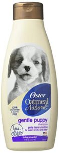 oster oatmeal naturals gentle puppy dog shampoo, baby powder, 18 fluid ounces (078590-145-001)