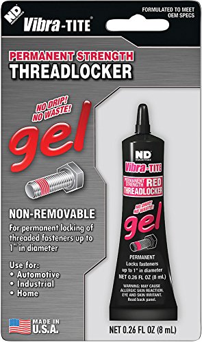 Vibratite 135 Permanent Strength Gel Anaerobic Threadlocker 6 Milliliter Tube Red