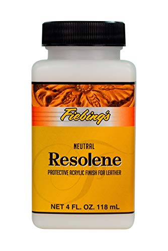 Fiebing's Acrylic Resolene 4 Oz. - Protective Acrylic Finish for Leather - Flexible, Durable and Water Resistant Acrylic Top Finish for Dyed or Polished Leathers - Provides Long-Lasting Protection