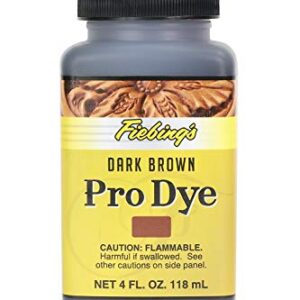 Fiebing's Pro Dye Dark Brown, 4 oz. - Professional Oil Dye for Leather