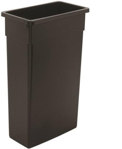 Continental Commercial 8322BK Rectangle Refuse Trash Receptacle Without Handles, 23 gal 30 in L