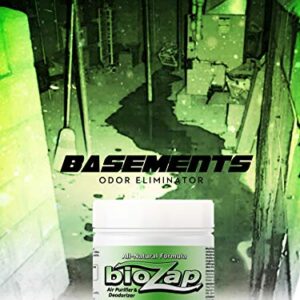 BioZap Air Purifier & Deodorizer 2-Pack | Pharmaceutical-Grade Australian Tea-Tree Oil | Naturally Cleans Odors | Basements, Crawlspaces, Boats, Gyms & More | Natural Scent