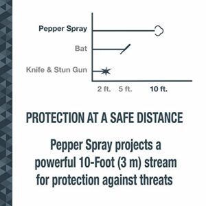 SABRE RED SABRE Protector Dog Spray with Key Ring, 14 Bursts, 12-Foot (4-Meter) Range, Humane Dog Attack Deterrent, Maximum Strength Allowed By EPA