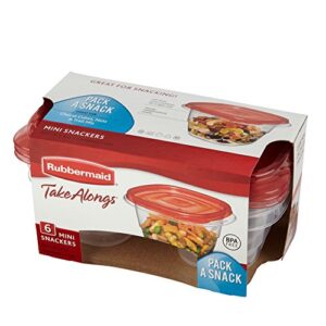 Rubbermaid - Mini Food Storage Containers, (0.5 Cup), (6 Pack)