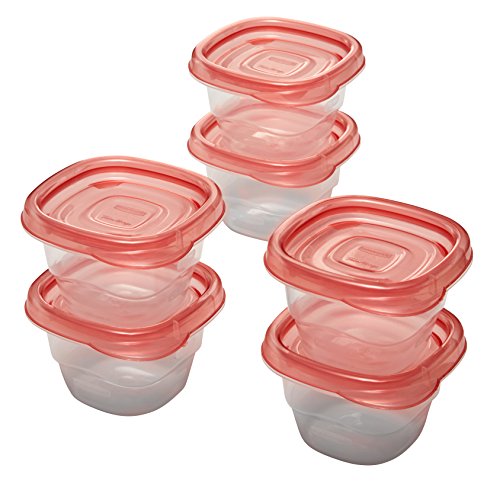 Rubbermaid - Mini Food Storage Containers, (0.5 Cup), (6 Pack)