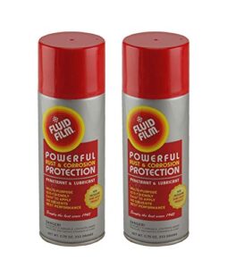 fluid film powerful rust & corrosion protection, metal surfaces penetrant & lubricant, marine, automotive, industrial, home (2 x 11.75 oz spray cans)