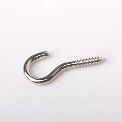 CJESLNA 50pcs Screw Hook Eye Silver