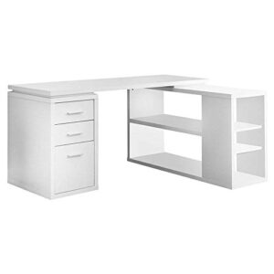 monarch specialties hollow-core left or right facing corner desk, white