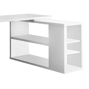 Monarch Specialties Hollow-Core Left or Right Facing Corner Desk, White