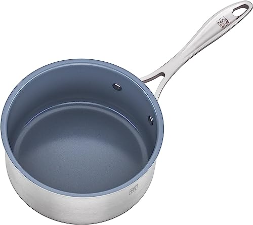 ZWILLING Spirit Ceramic Nonstick Saucepan, 2-qt, Stainless Steel