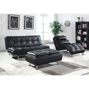 Coaster Home Furnishings Dilleston Sleeper Sofa Bed Black, 73"" x 37"" x 35.50""" (300281II)