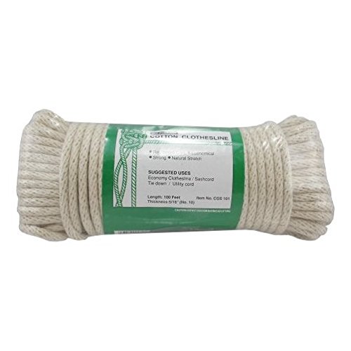 (#10) 5/16" X 100' Reinforced Core Braided Cotton Clothesline