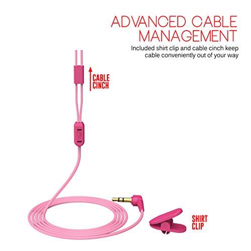 MEE audio Sport-Fi M6 Noise Isolating In-Ear Headphones with Memory Wire (Pink)