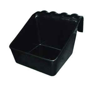 little giant sbpu universal block holder and feeder; grain/supplement feeder for cattle, horses, goats, sheep, alpacas & llamas; polypropylene plastic, holds 50-lb or 6.5 quarts, 12.63"x14.25"x9.69"