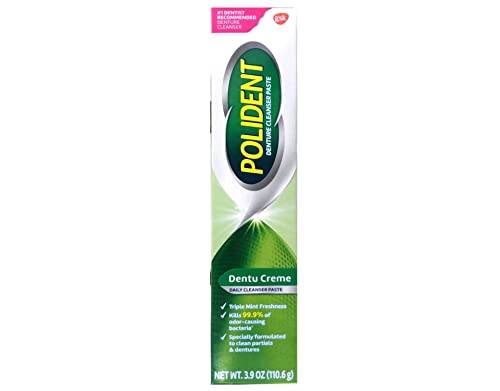 Polident Cream,Paste Dentu-Creme 3.90 oz (Pack of 3),Mint