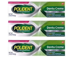 polident cream,paste dentu-creme 3.90 oz (pack of 3),mint