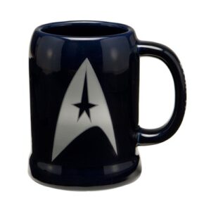 vandor 80879 star trek 20 oz ceramic stein, blue