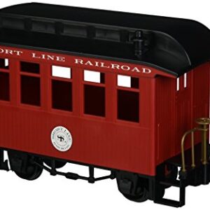 Bachmann Industries Li'L Big Haulers Coach G-Scale Short Line Railroad with Red/Black Roof, Large