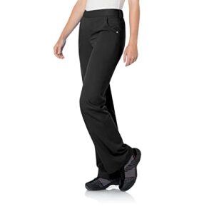 Landau Urbane Ultimate Scrub Pants for Women: Modern Tailored Fit, Luxe Soft Stretch Fabric, 50/50 Waist, Medical Scrubs 9300 Black