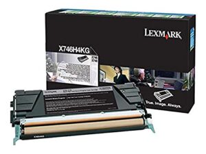 lexmark x746h4kg x746 x748 toner cartridge (black) in retail packaging