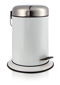 möve steel stand & push push pedal bin one size white