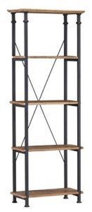 homelegance factory 4-teir bookcase, rustic brown