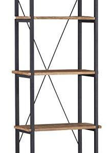 Homelegance Factory 4-Teir Bookcase, Rustic Brown