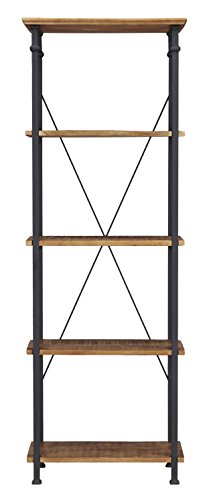 Homelegance Factory 4-Teir Bookcase, Rustic Brown