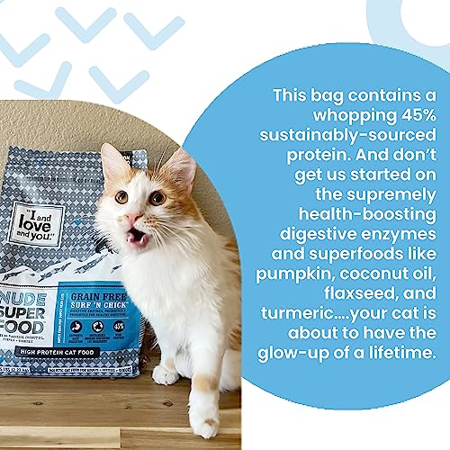 I and love and you Nude Dry Cat Food - Grain Free Limited Ingredient Kibble, Whitefish + Chicken, 5-Pound Bag