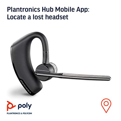 Plantronics - Voyager Legend (Poly) - Bluetooth Single-Ear (Monaural) Headset - Connect to your PC, Mac, Tablet and/or Cell Phone - Noise Canceling,Black