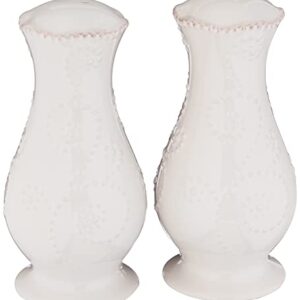 Lenox French Perle White Tall Salt and Pepper Set -