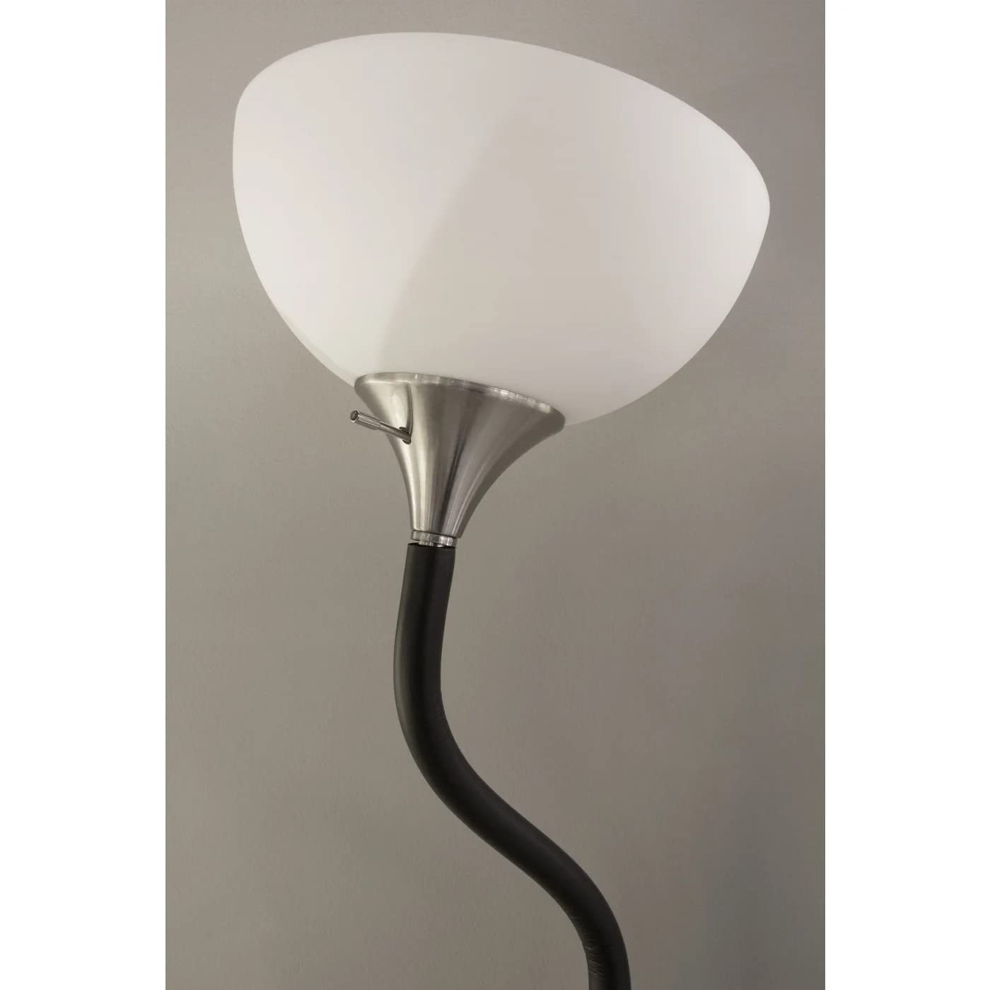 Adesso 7007-01 Gander Floor Lamp, 71 in., 150 W Incandescent/equiv. CFL, Black Foam, 1 Floor Lamp