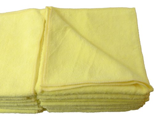 Eurow Microfiber Deluxe 16in x 16in 325 GSM Cleaning Towels 24-Pack