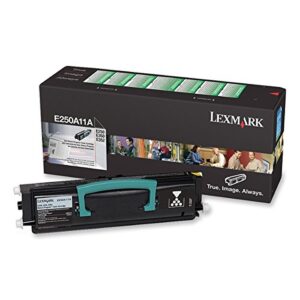 original lexmark e250a11a 3500 yield black toner cartridge - retail