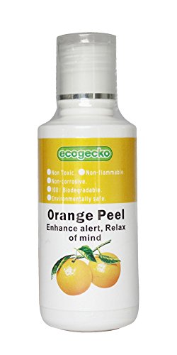 Ecogecko Fragrance Aroma Oil for use with EcoGecko Air Revitalizers/Cleaners, Water Based Air Purifiers and Oil Diffusers, 12 Scents to Choose from, 100ML, , Orange Peel