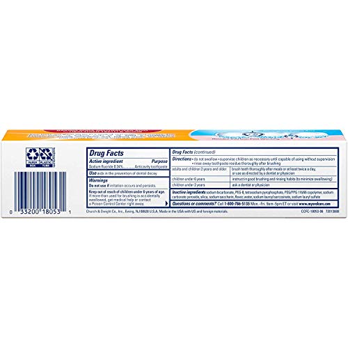 ARM & HAMMER Complete Care Fluoride Anticavity Toothpaste, Fresh Mint 6 oz (Pack of 3)