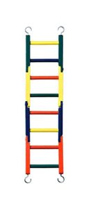 prevue pet products bpv01140 carpenter creations bendable wood 4-section bird ladder, 15-inch, colors vary