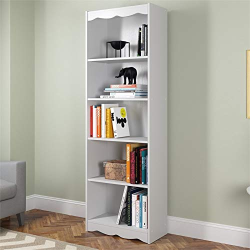 Sonax Hawthorn 72-Inch Tall Bookcase, Frost White