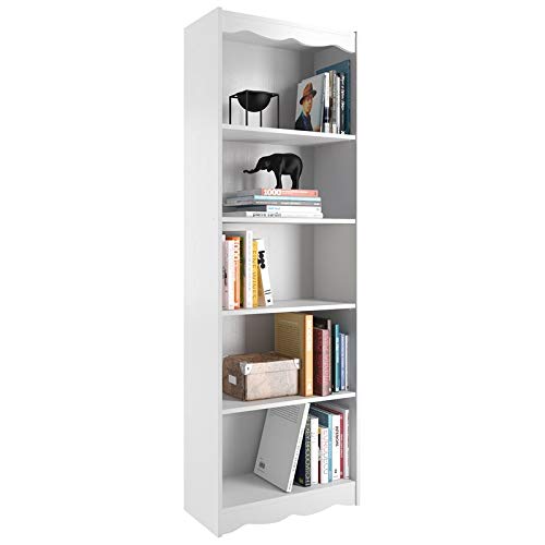 Sonax Hawthorn 72-Inch Tall Bookcase, Frost White