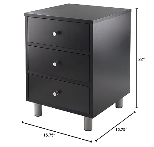 Winsome Daniel Night Stand, Black