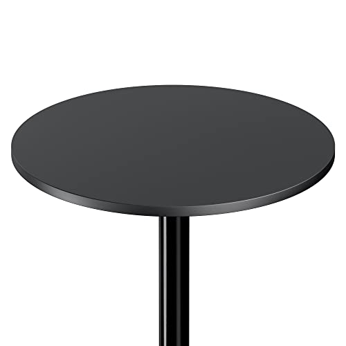 Winsome Obsidian Pub Table Round Black Mdf Top with Black Leg And Base - 23.7-Inch Top, 39.76-Inch Height, Pack of 1