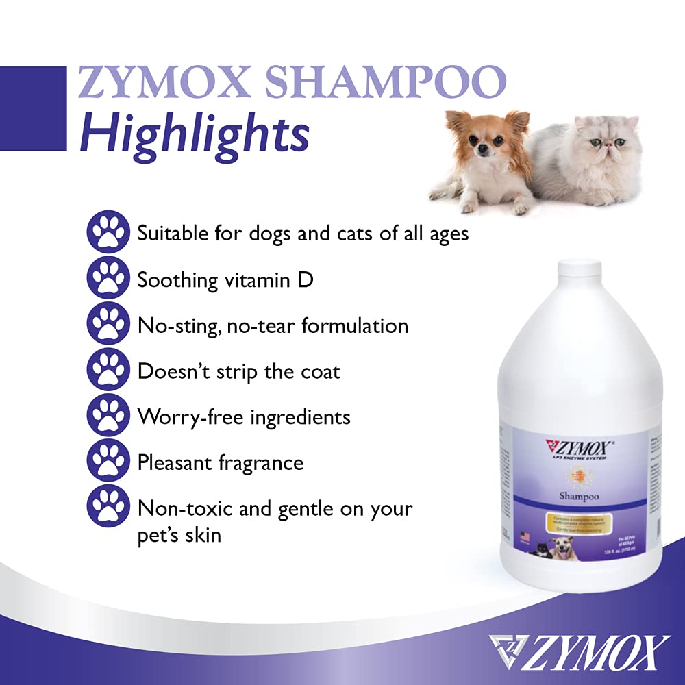 Zymox Anti-Itch Shampoo for Dogs and Cats, 1 gal