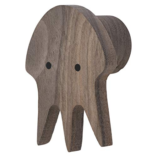 Decorative Ocean Creature Wall Hooks, Set of Four, Solid Walnut Wall Hooks