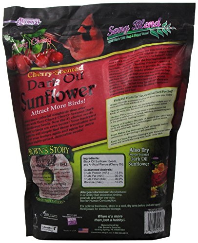 F.M. Brown'S Song Blend Oil Sunflower Seeds For Pets, 3.5-Pound, Cherry