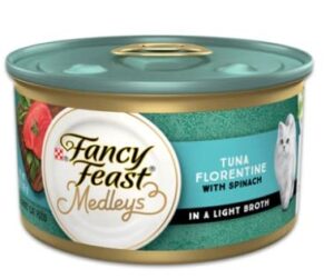 purina fancy feast elegant medley tuna florentine cat food (case of 24)