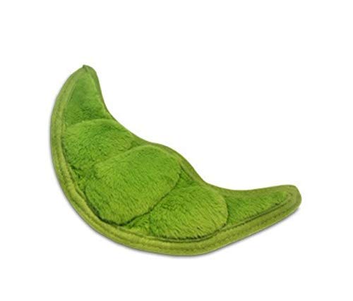 P.L.A.Y. Cute Plush Dog Toys - Fruit & Vegetable Themed Durable Squeaker Chew Toy, Great for Puppies & Small, Medium, Large Dogs - Machine Washable, Recycled Materials (Garden Fresh Peapod, Medium)