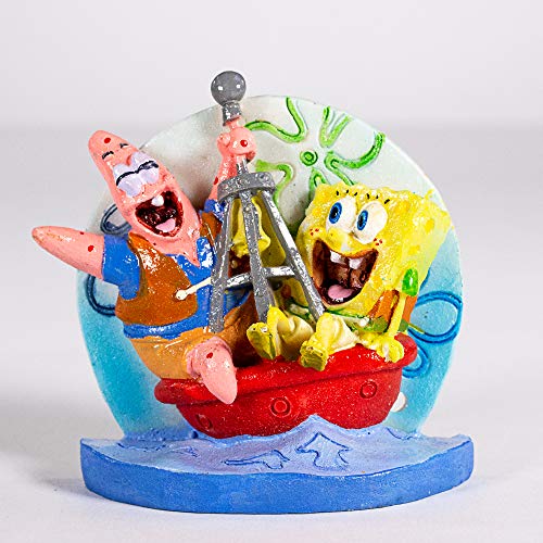 Penn Plax SpongeBob and Patrick on a Buoy Aquarium Ornament