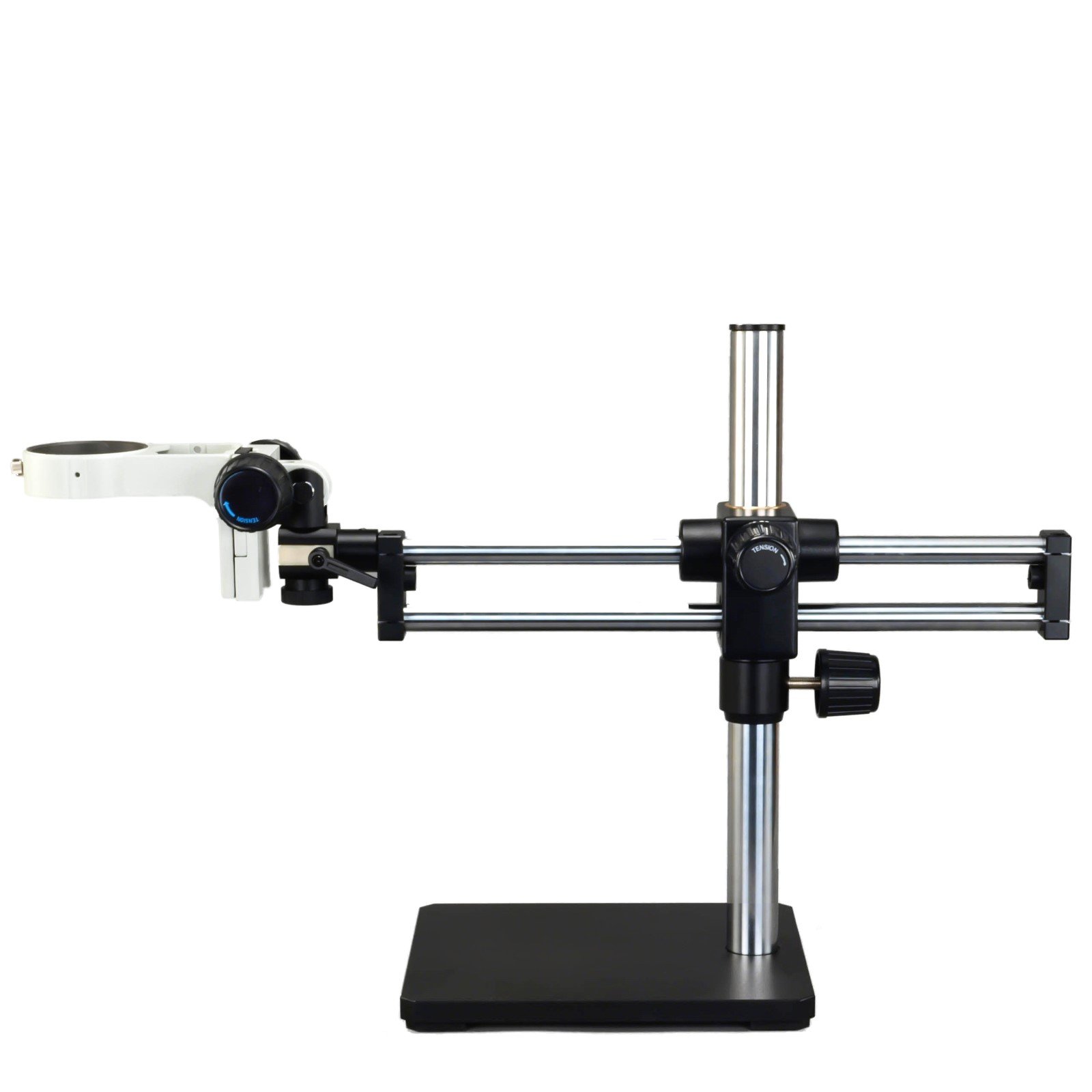 OMAX Dual-Bar Ball Bearing Boom Stand for Stereo Microscopes with Standard 76mm Ring Rack