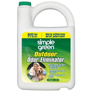 simple green outdoor odor eliminator for pets, dogs, 1 gallon refill - ideal for artificial lawns & patio, milky white